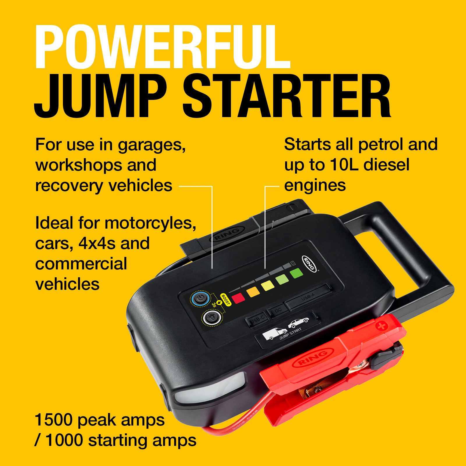 RPPL1000 PROFESSIONAL LITHIUM JUMP STARTER