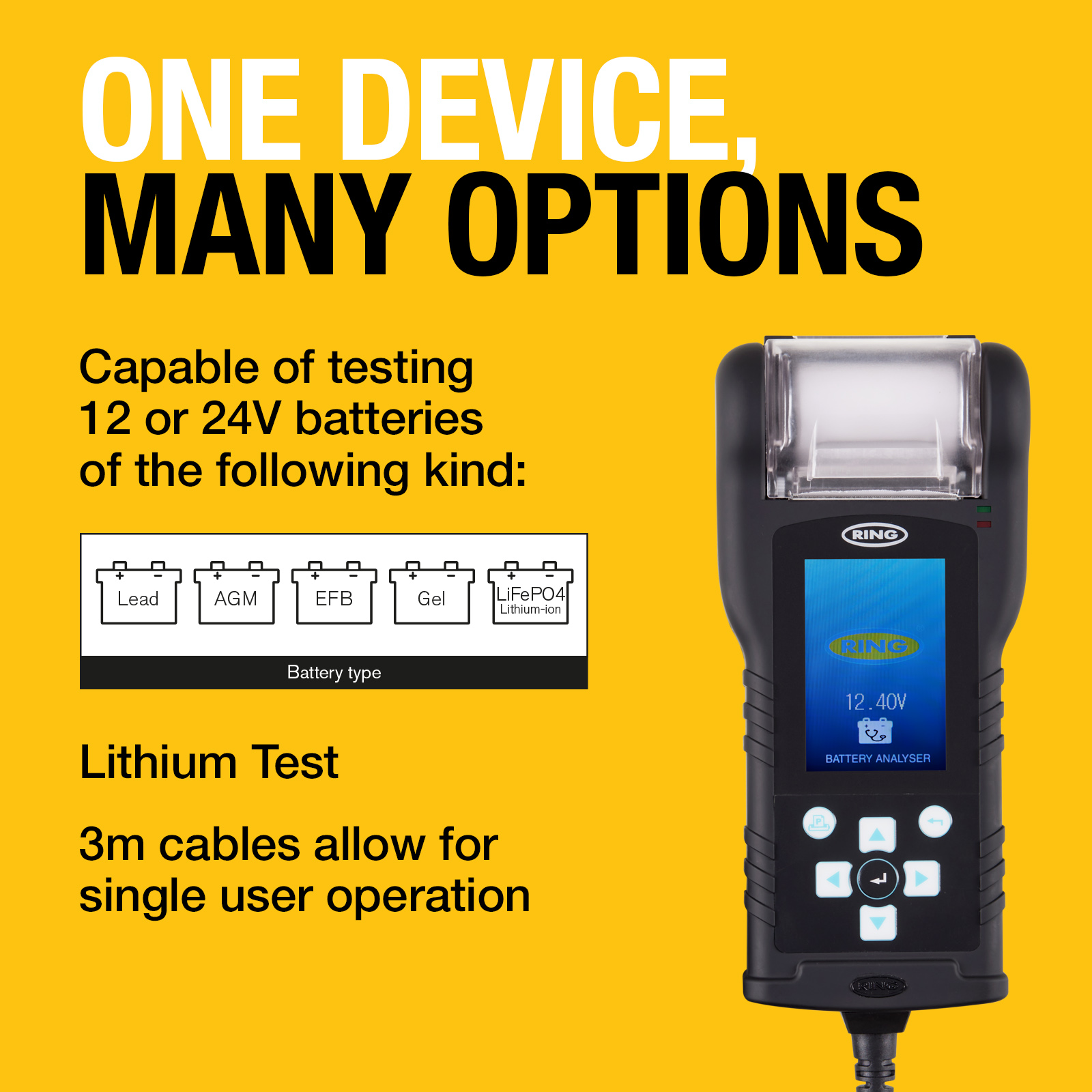 The Ring RBAG950 Battery Analyser