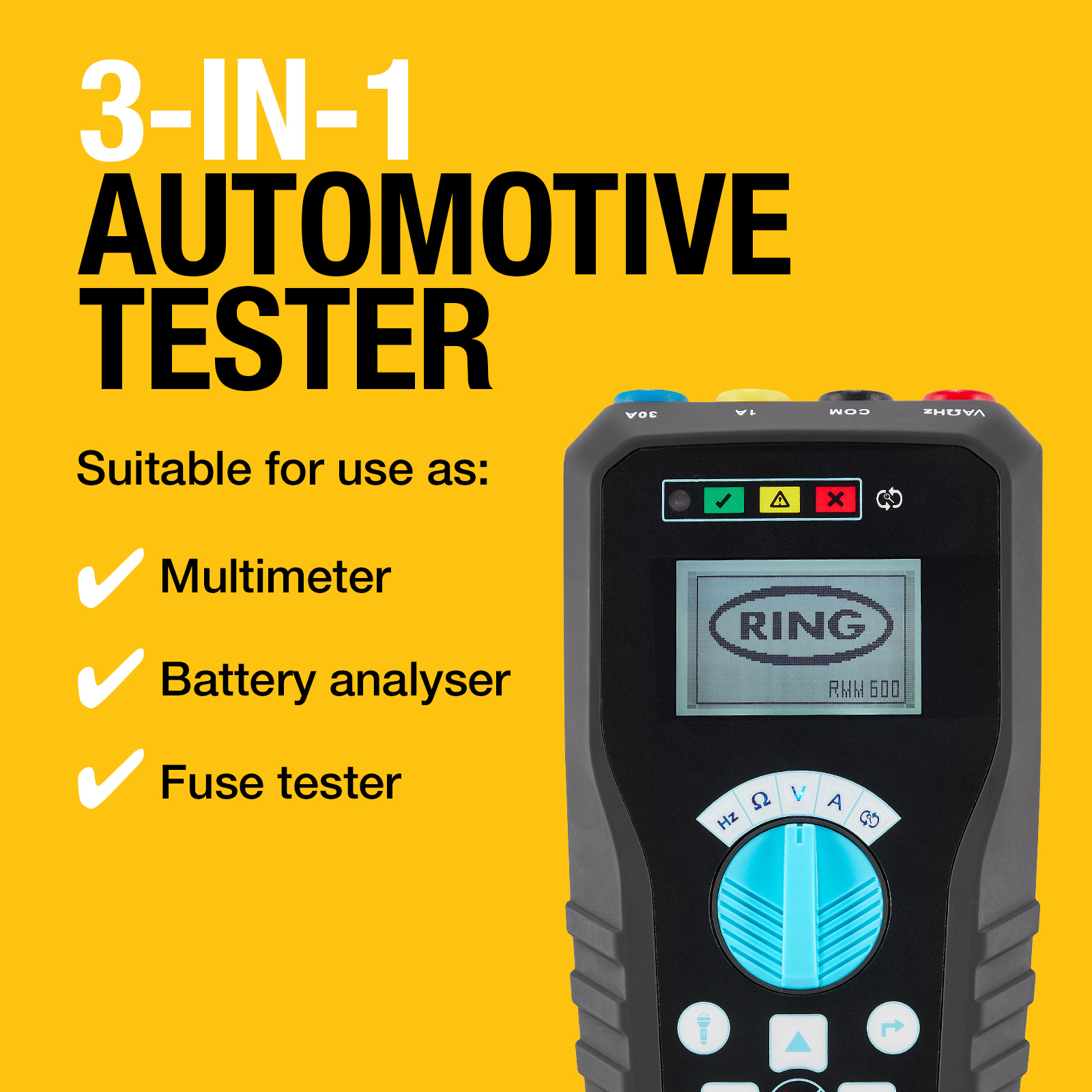 Ring Automotive - RMM600 - Multi-function Automotive Tester - 6V, 12V ...