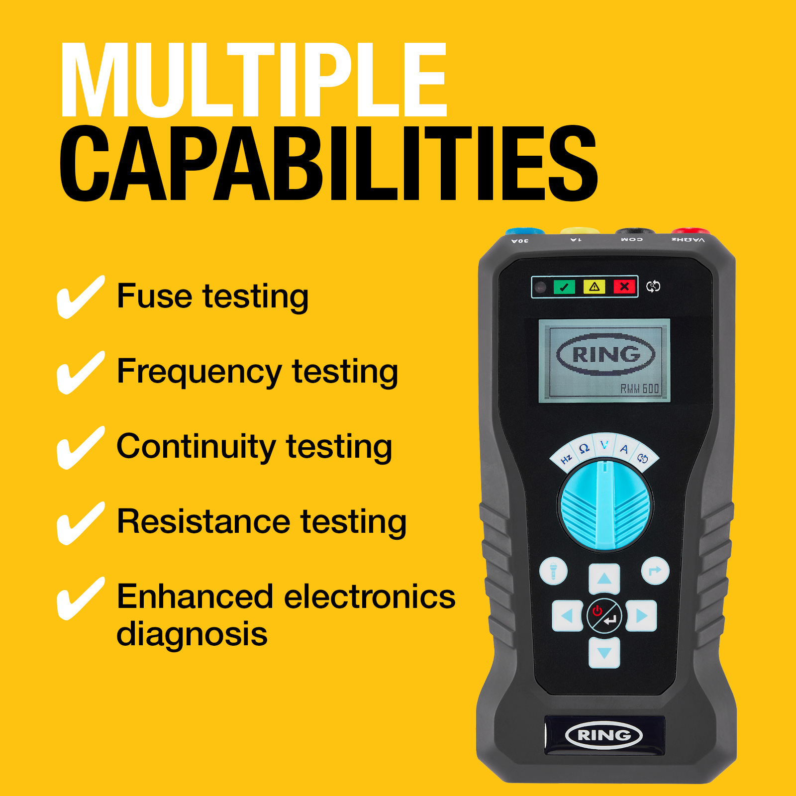 Ring Automotive - RMM600 - Multi-function Automotive Tester - 6V, 12V ...