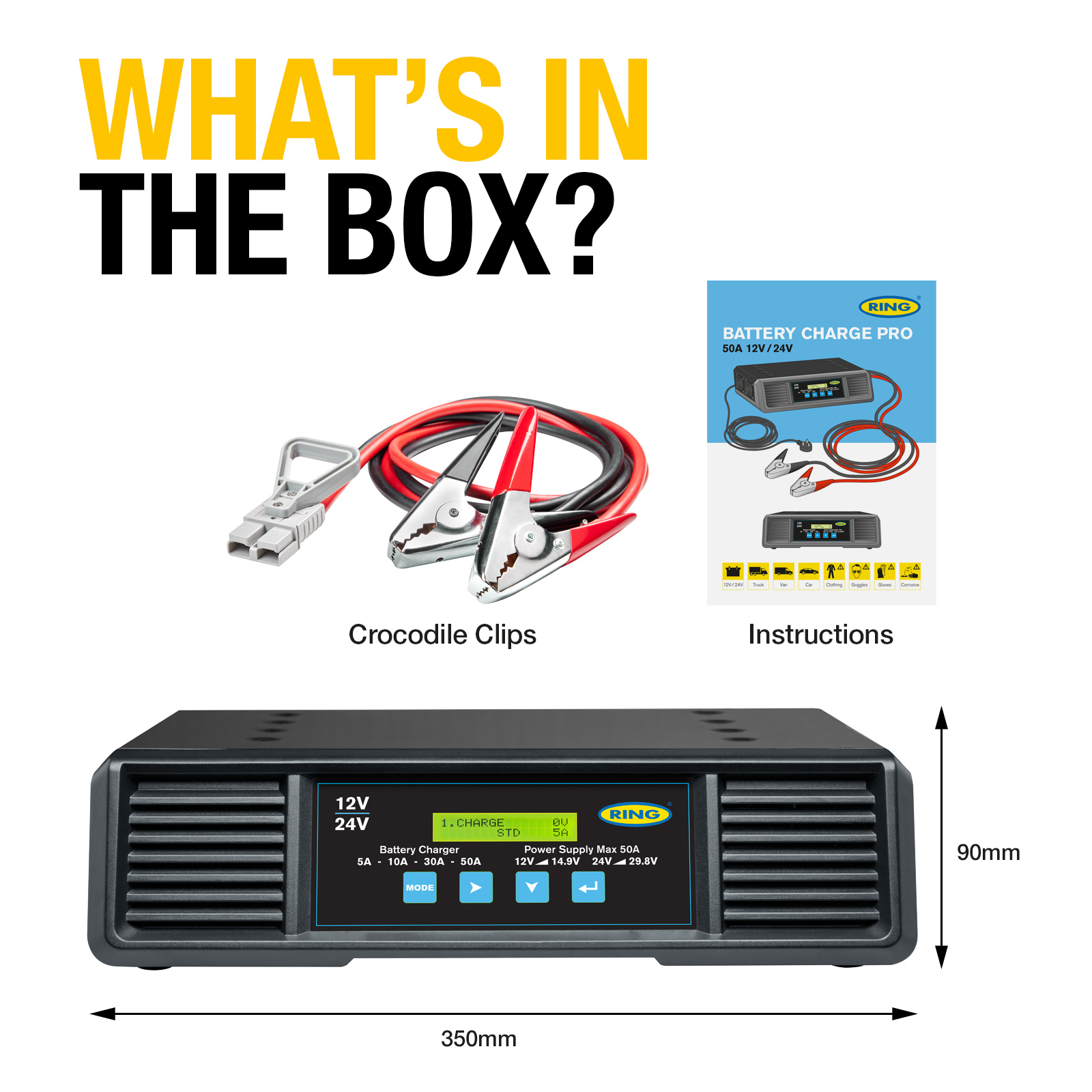 Ring Automotive - SmartCharge PRO 50A Battery Charger