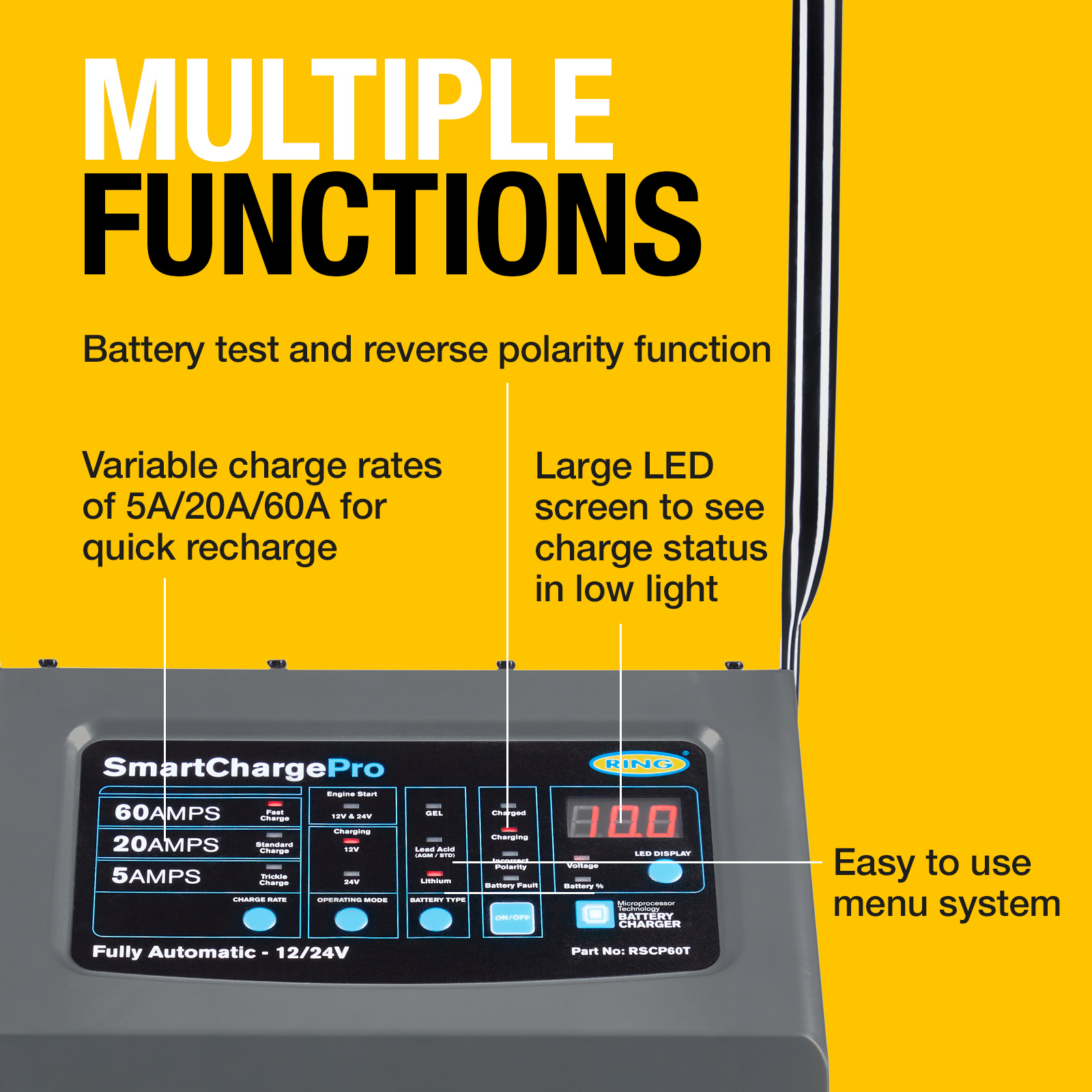 Ring Automotive - SmartCharge PRO 60A Battery Charger