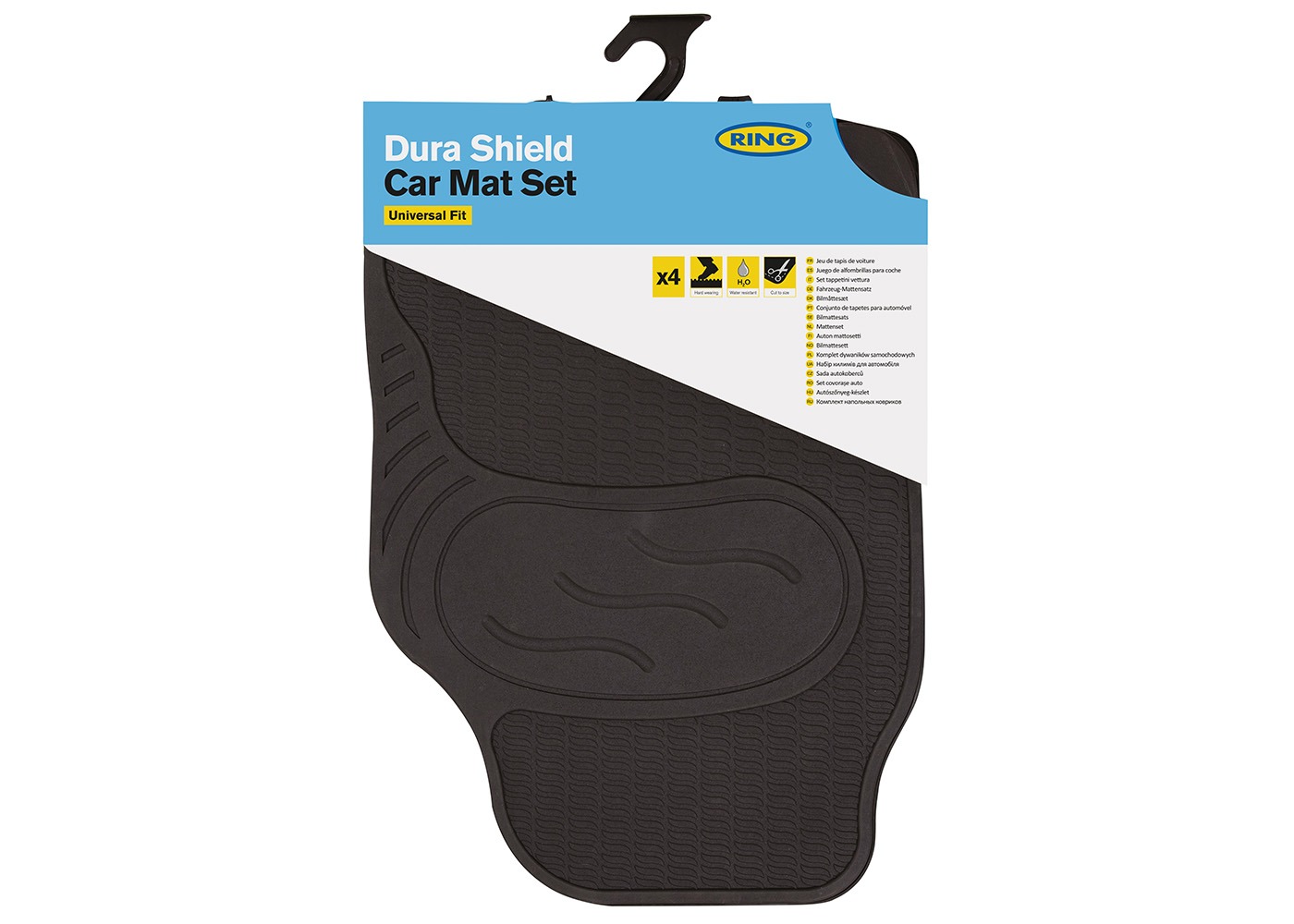 Car Mat Set | Black Dura Shield 1000 | RMAT11 | Ring