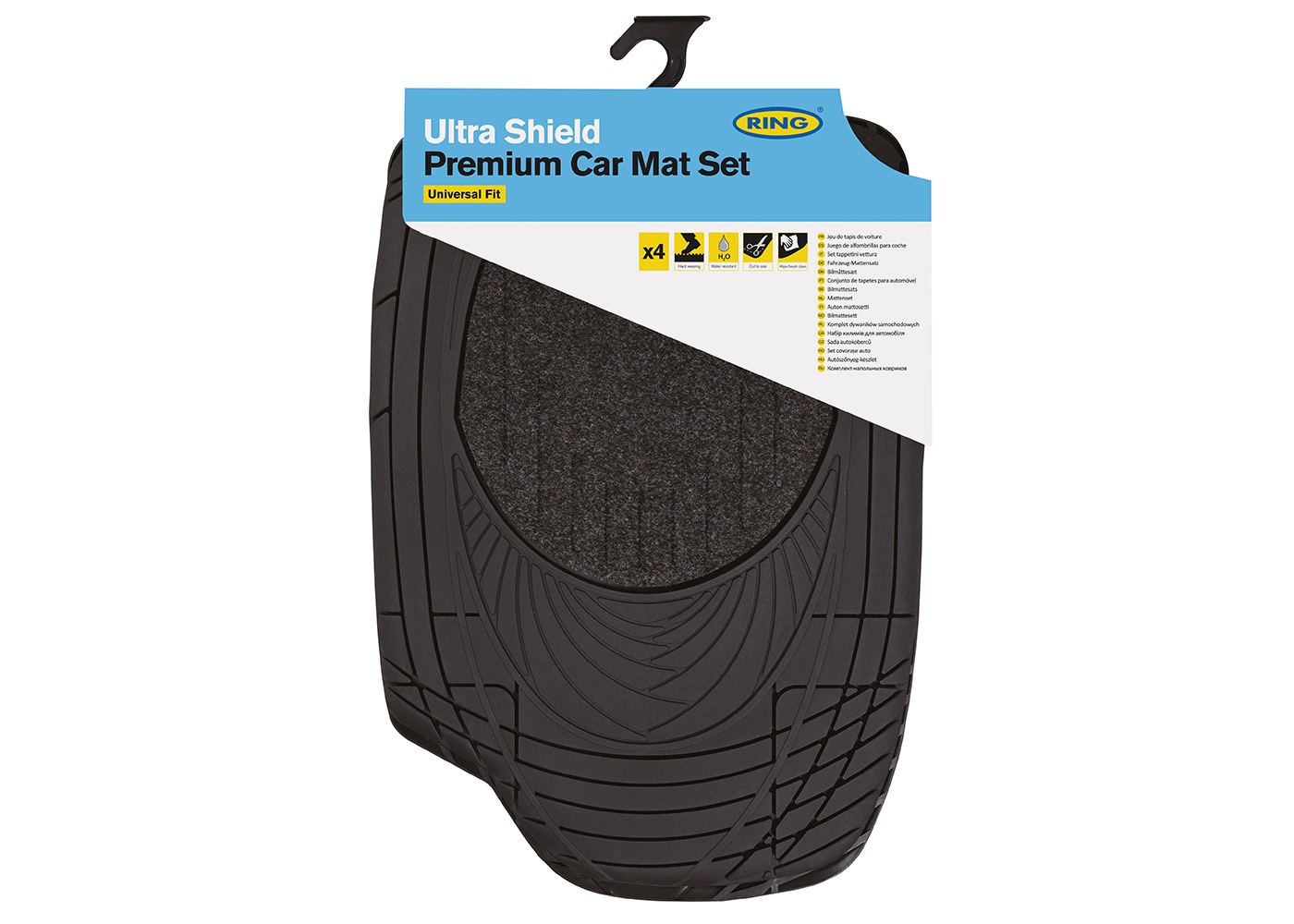 Car Mat Set | Black Ultra Shield 4000 | RMAT17 | Ring