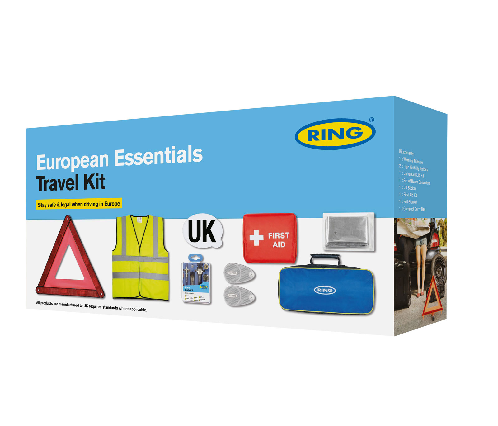 Ring RK002 European Travel Kit- Vital for UK motorists travelling ...