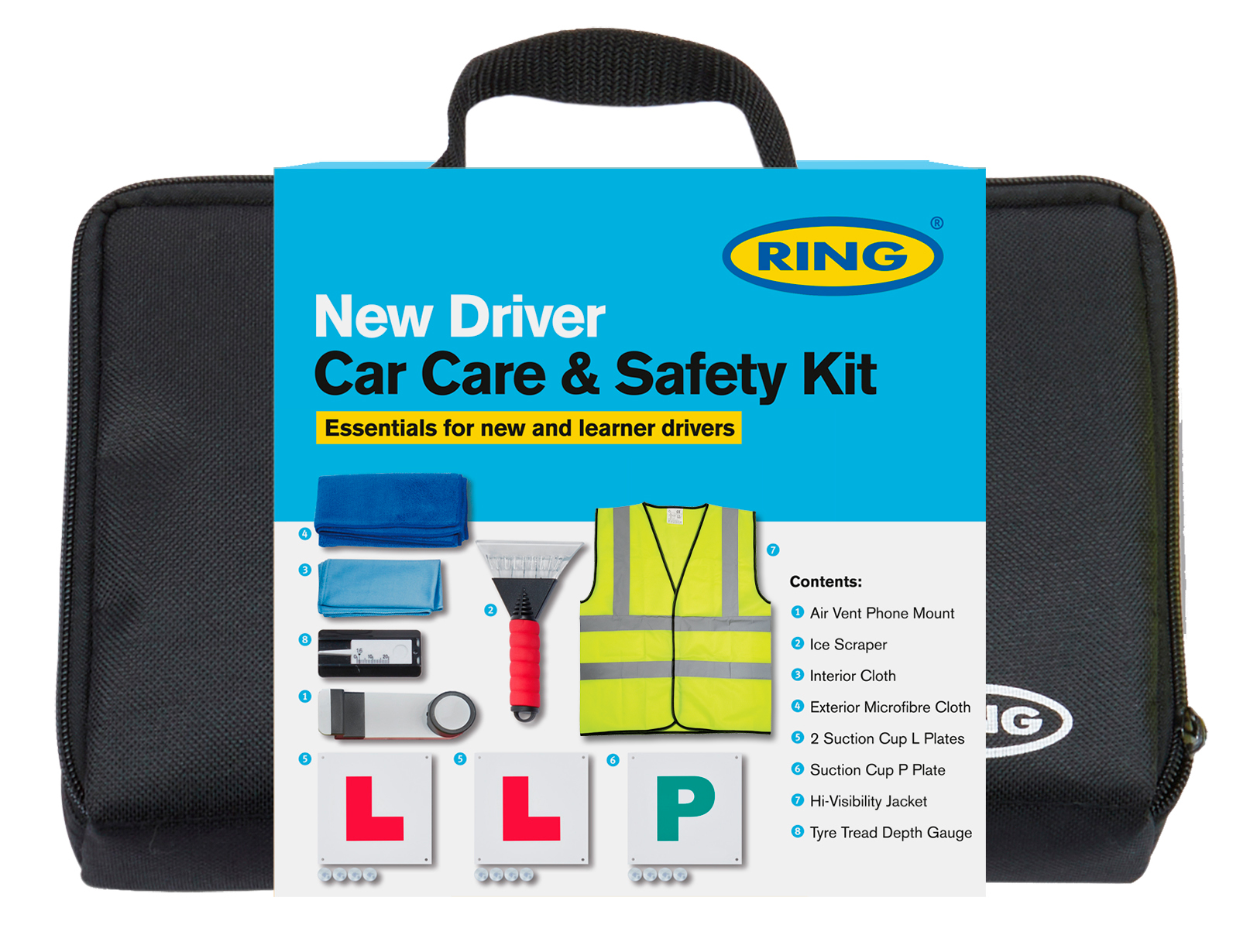 Ring Automotive RK001 - New Driver Car Care and Safety Kit