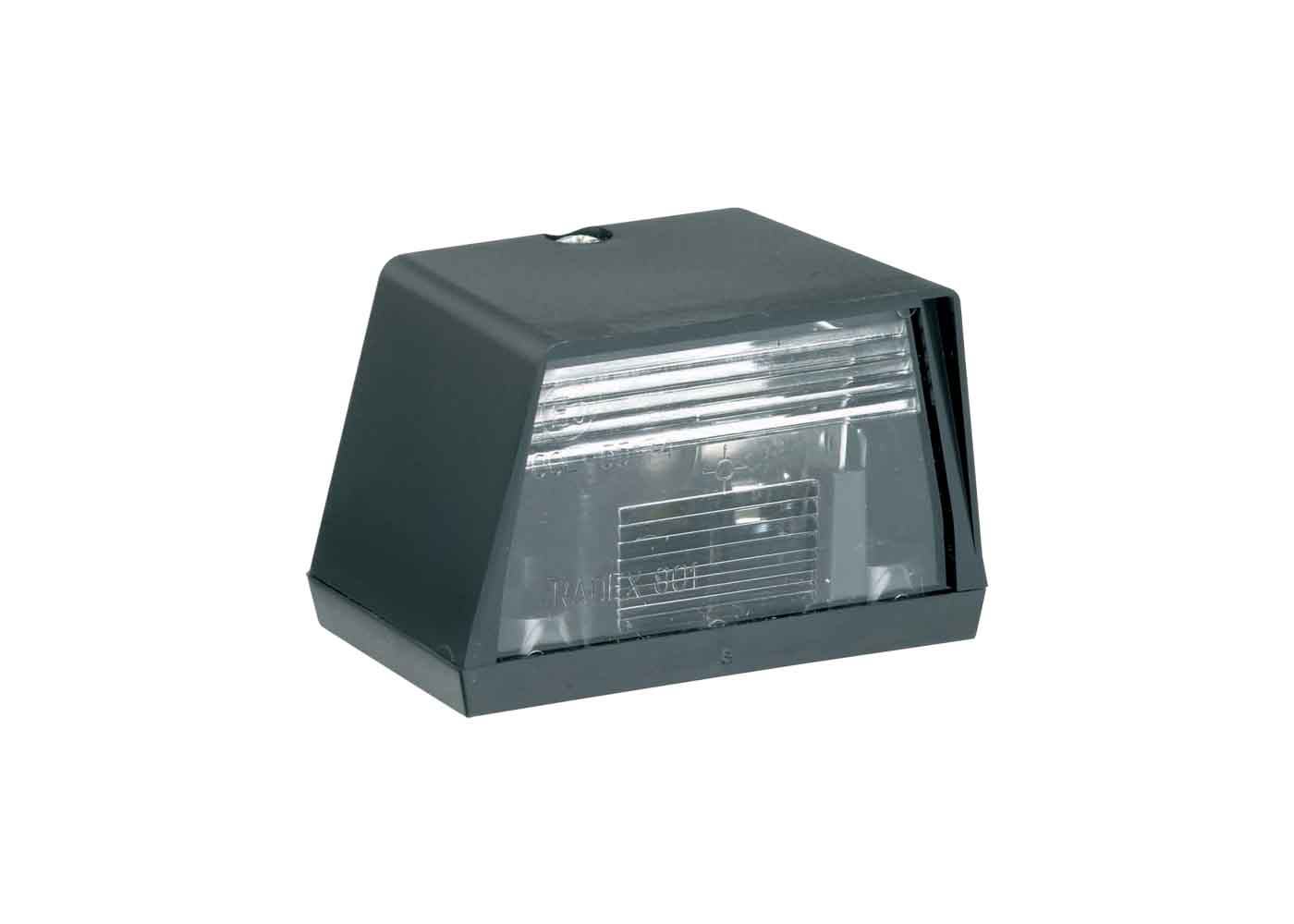RCT785 | Small Black Number Plate Lamp (C/W Bulb)