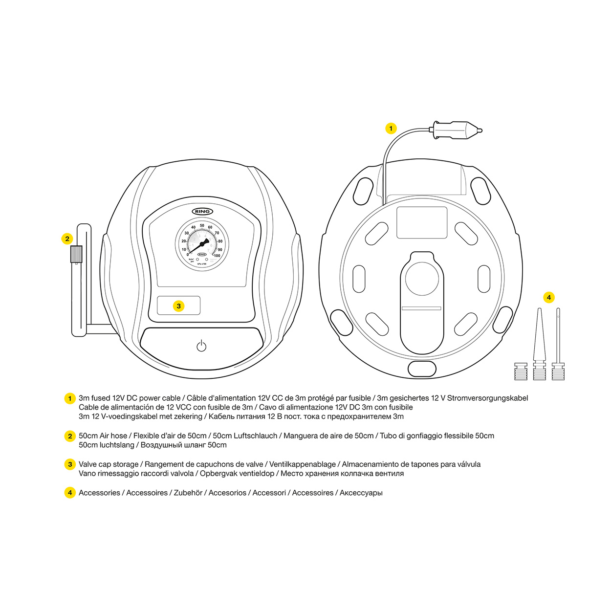 RTC200 Analogue Tyre Inflator | Ring Automotive
