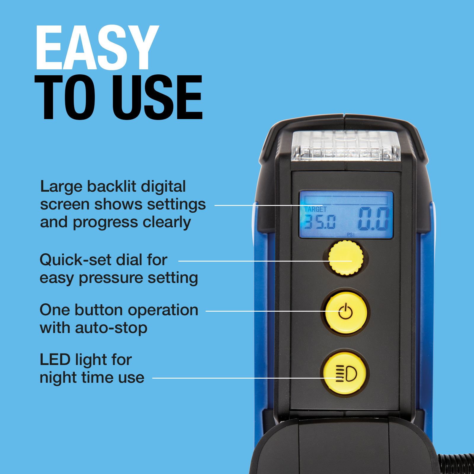 RAC820 Heavy Duty Tyre Inflator | Ring Automotive