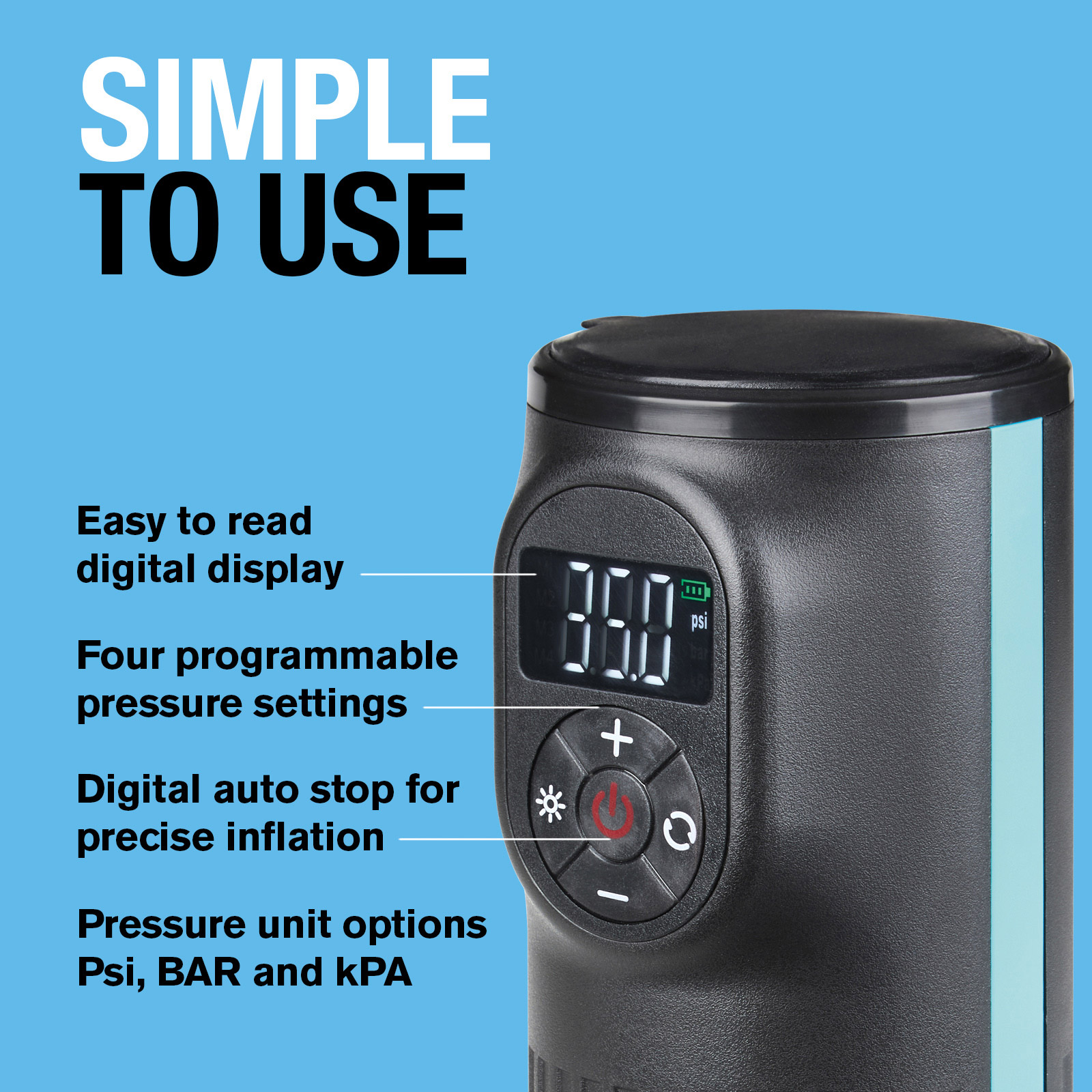 Ring Automotive: RING HANDHELD RECHARGEABLE INFLATOR- RTC2000