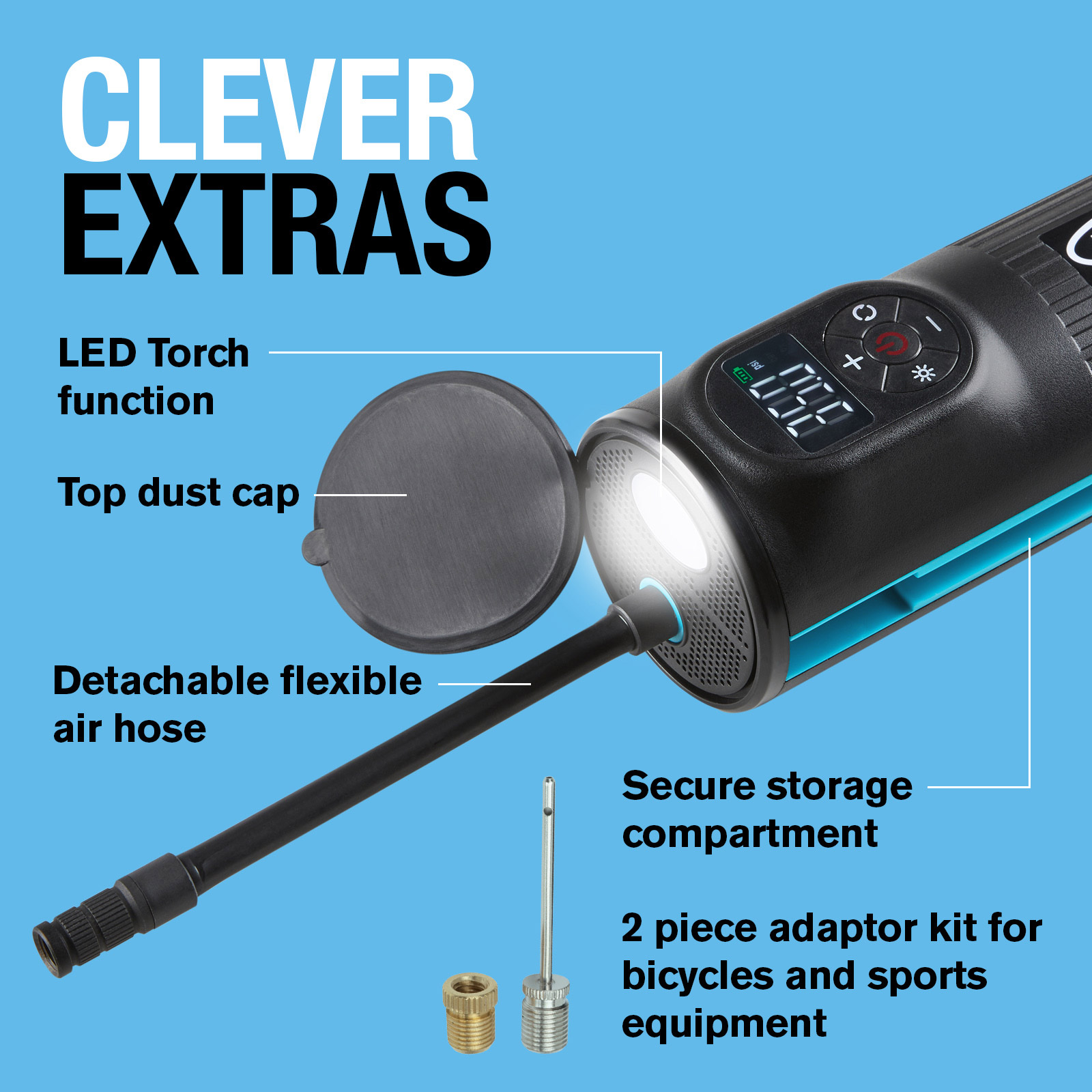 Ring Automotive: RING HANDHELD RECHARGEABLE INFLATOR- RTC2000