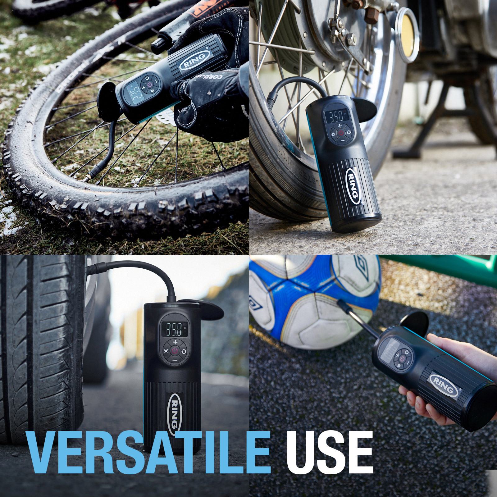 Ring Automotive: RING HANDHELD RECHARGEABLE INFLATOR- RTC2000