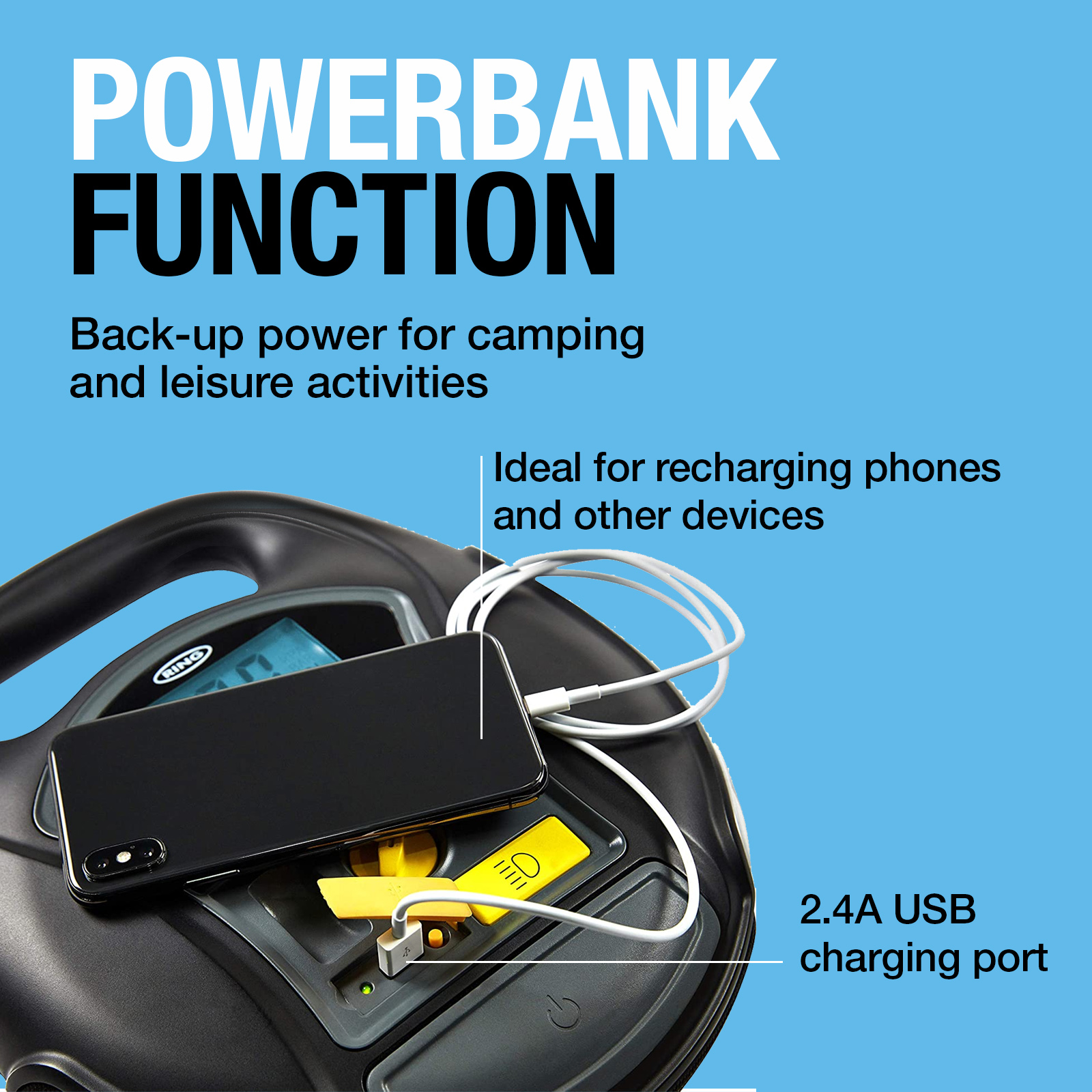 RTC6000 Cordless Tyre Inflator and Air Pump | Ring Automotive